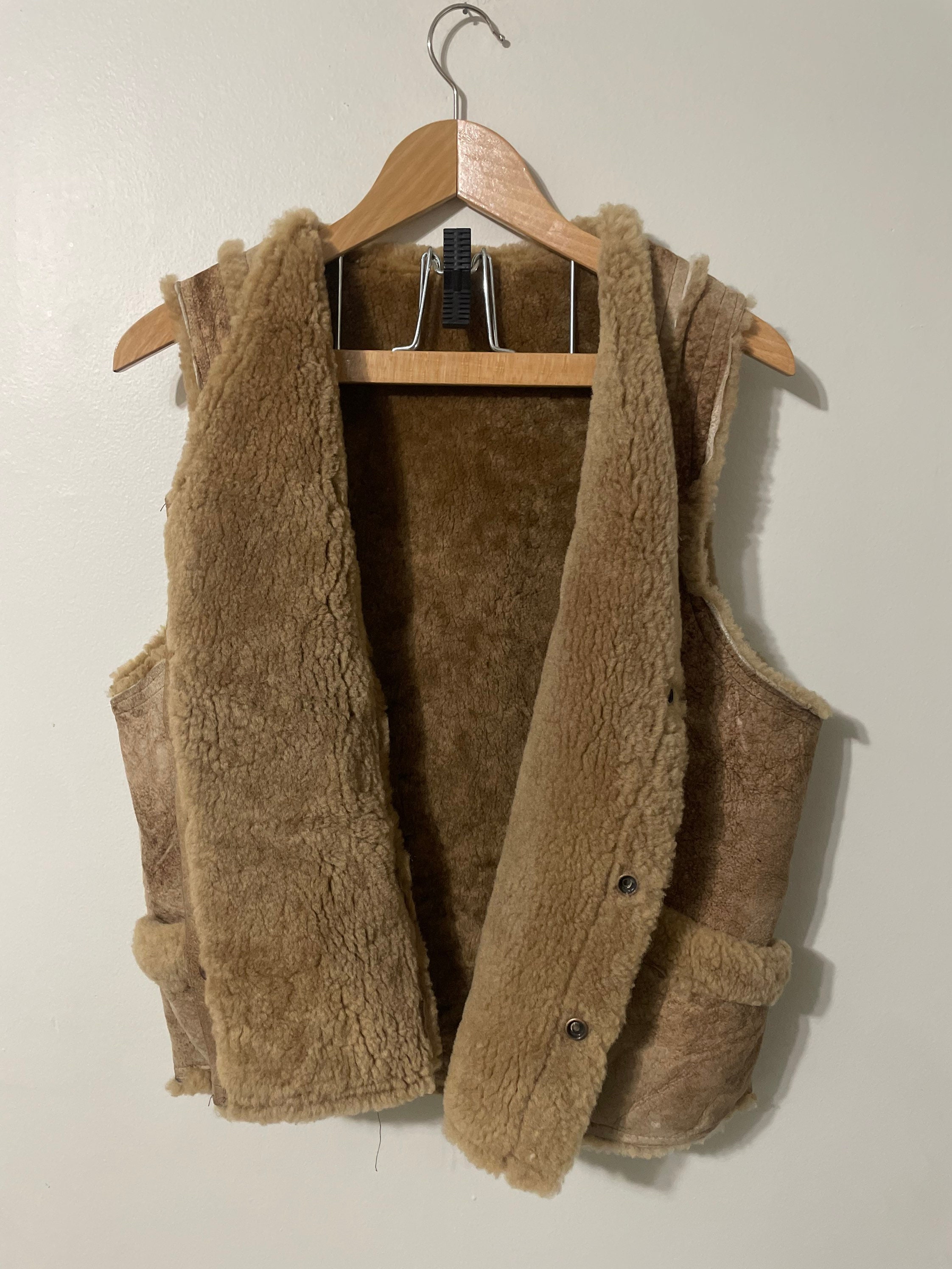 Vintage Sheepskin Sherpa Vest - Etsy