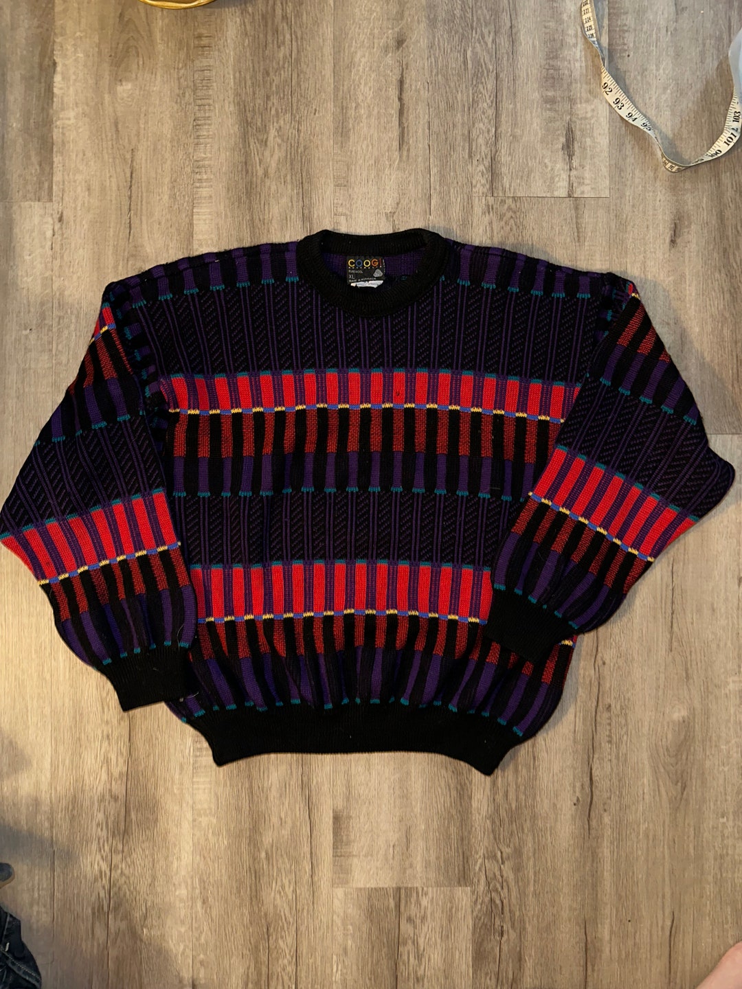Vintage Coogi Sweatshirt 90s Wool 3D Textile Knit Hip Hop Style ...