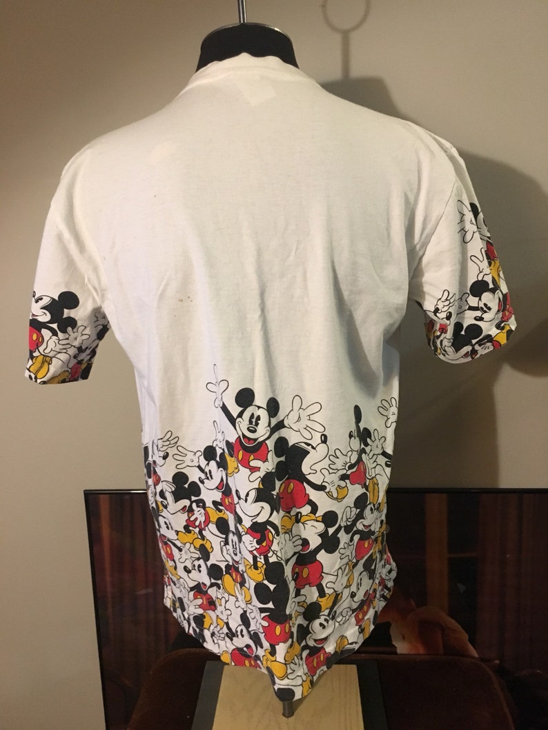 Vintage Mickey Mouse All Over Print Tshirt - Etsy