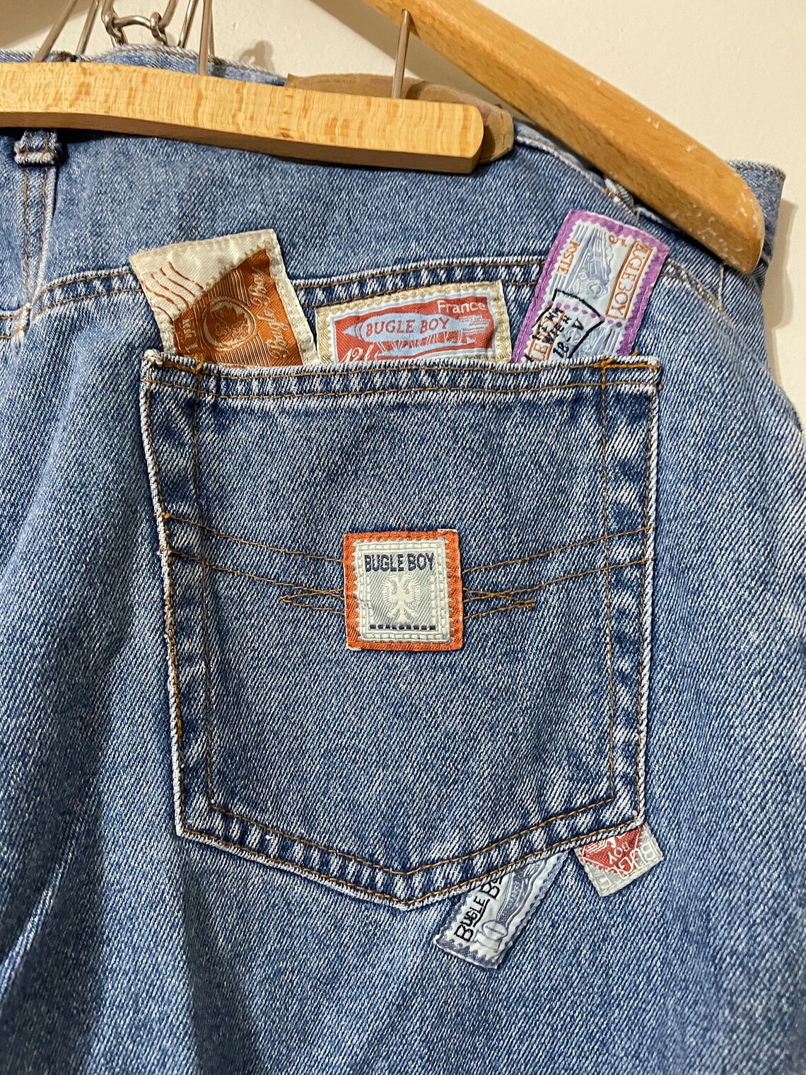 Vintage Bugle Boy Jeans 90s Stamp Pocket Denim - Etsy