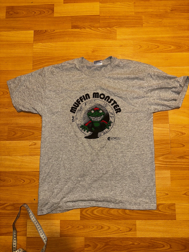 Vintage Muffin Monster JWC Environmental Tshirt 90s Sewer Troll Double Sided Break Through ...