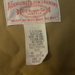 Vintage Filson Tin Cloth Cruiser Jacket - Etsy