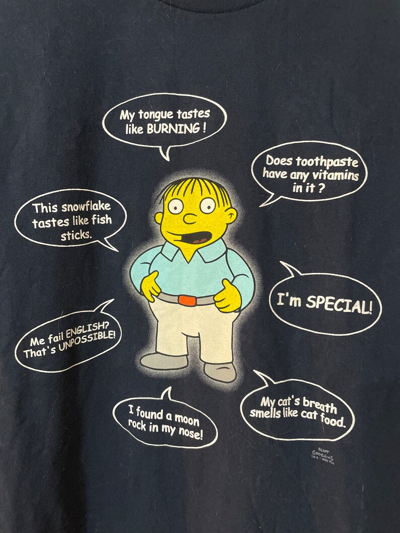 Vintage the Simpsons Shirt Ralph Wiggum Quotes Y2K Funny Tees Grail - Etsy