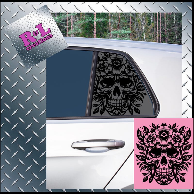 Skull Car Side Decal - Etsy