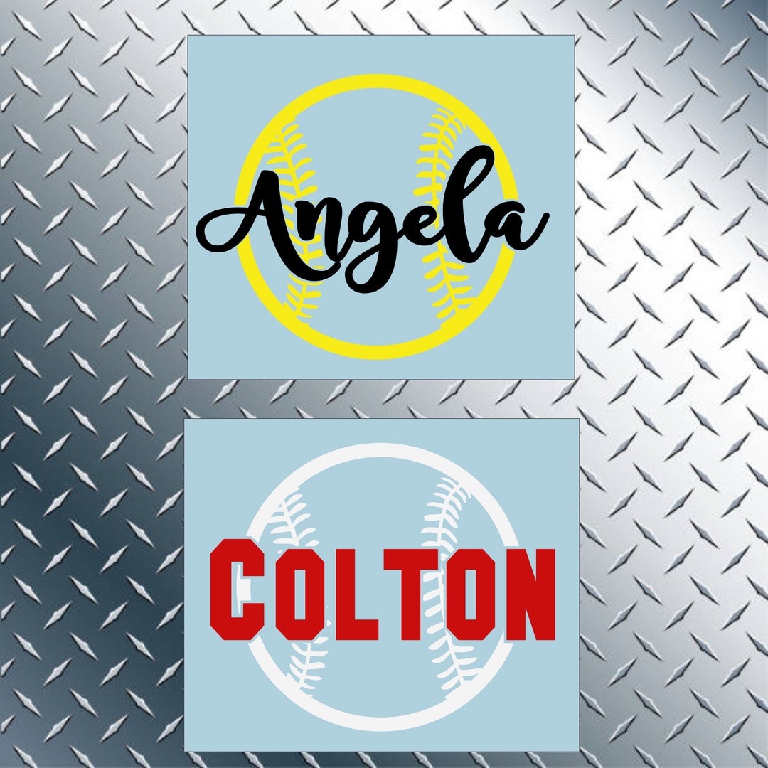 Softball Decal, Custom Named Softball Decal - Etsy