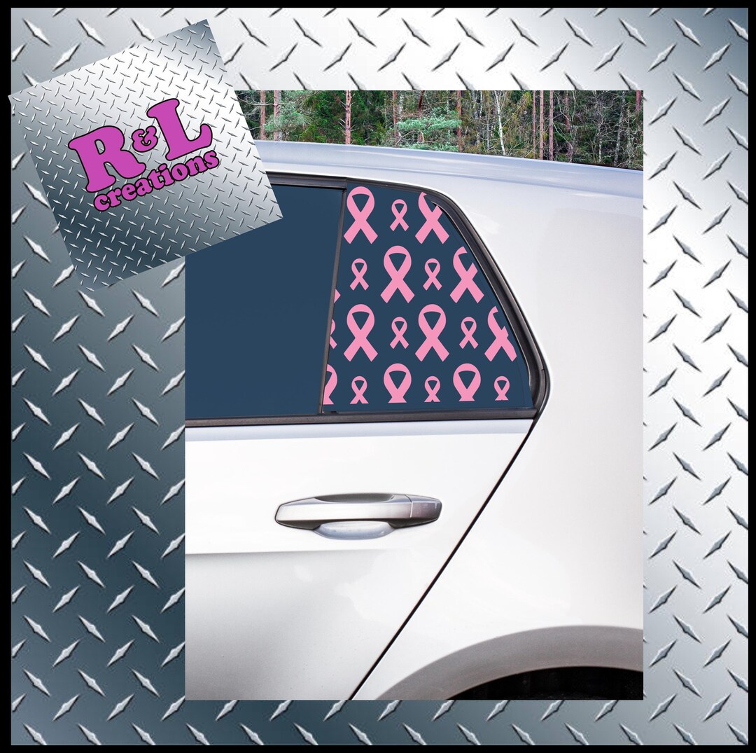 Breast Cancer Awareness Quarter Side Window Decal, BCA Window Panel ...