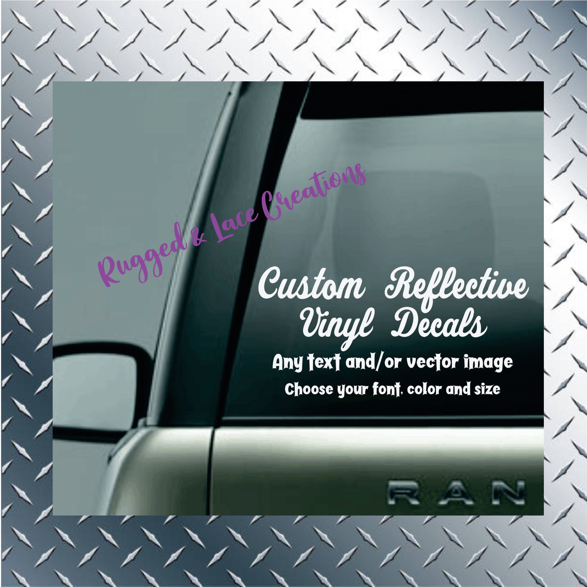 Custom Reflective Decals per Line Reflective Car Window - Etsy
