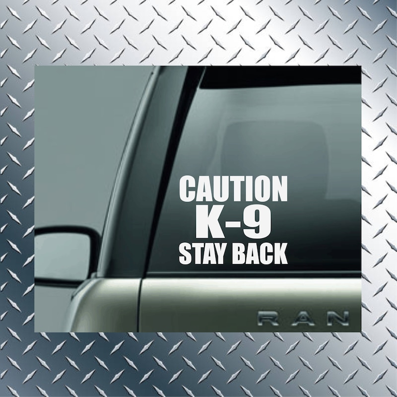 Car Caution K9 Decal - Etsy