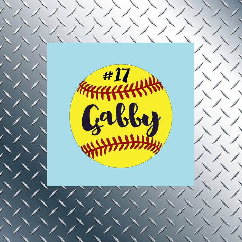 Softball Wall Decal - Etsy