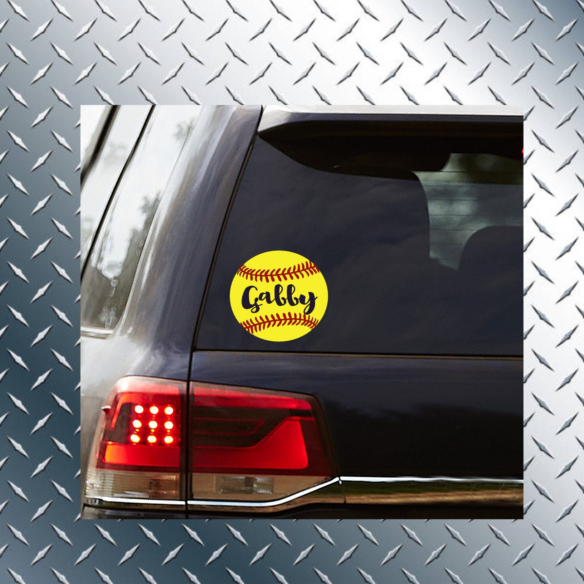 Softball Decal, Custom Named Softball Decal - Etsy