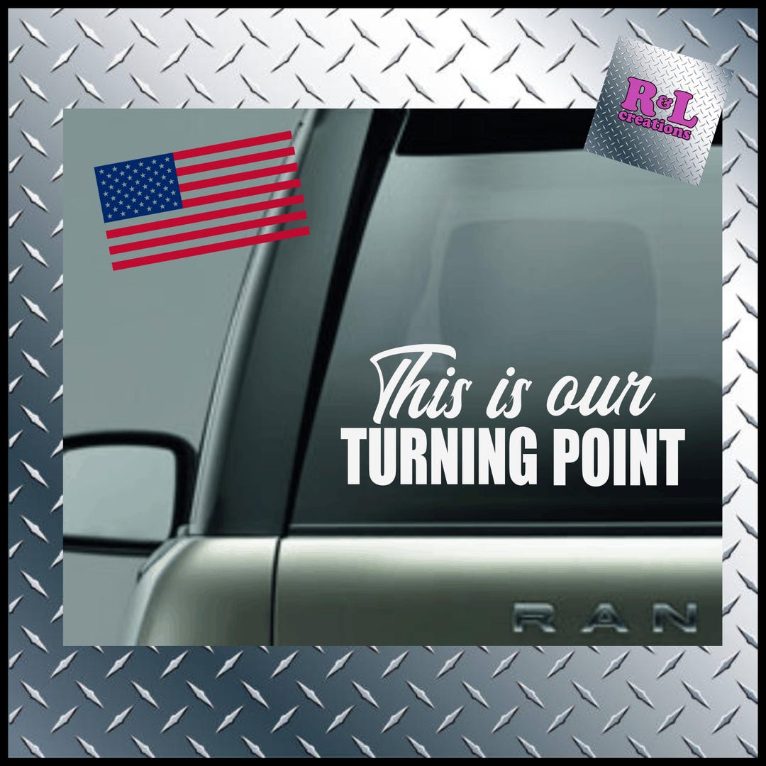 Turning Point Decal, Charlie Kirk Car Window Sticker, Vehicle Window ...