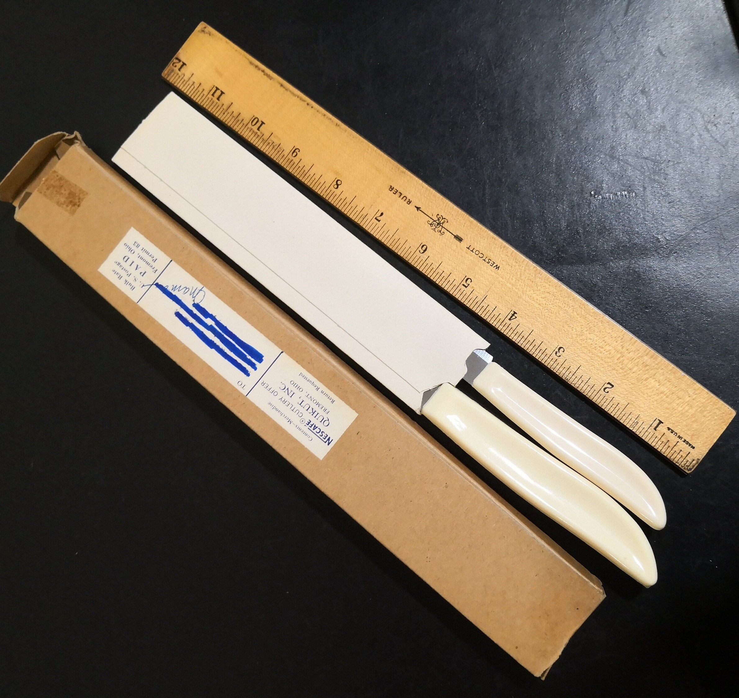 Vintage Quikut Cutlery Stainless Steel Knife Set NIB Never Used -- 529A ...