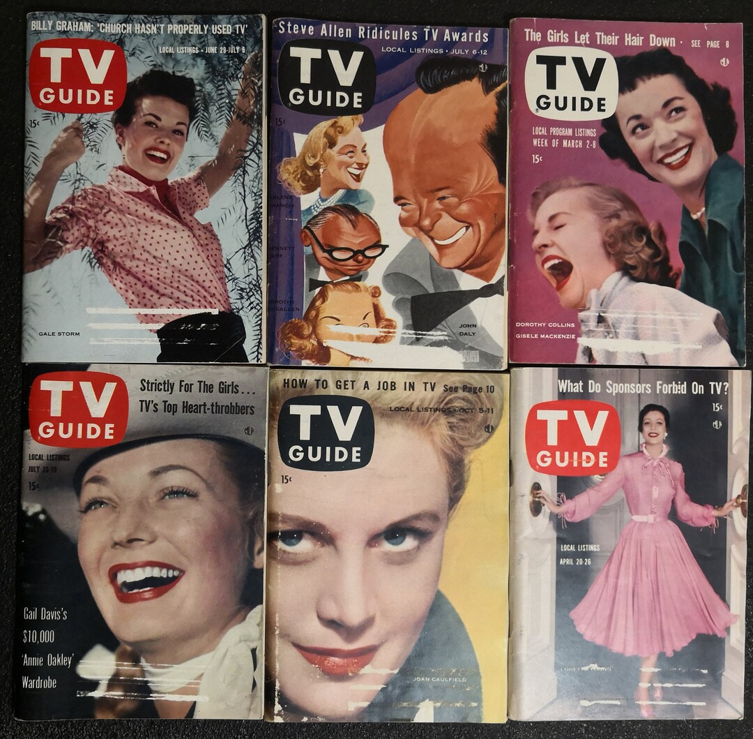 1957 TV Guide Magazine Lot of 6 -- 907A - Etsy