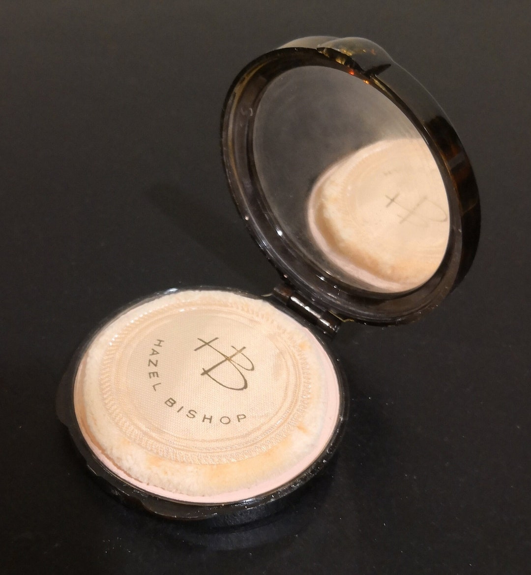 Vintage 1950s Hazel Bishop Pressed Face Powder Compact Makeup Mirror ...
