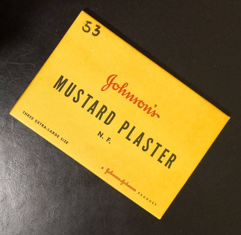 Antique 1920s Johnson's Mustard Plaster Medical Pack NOS for Collector ...