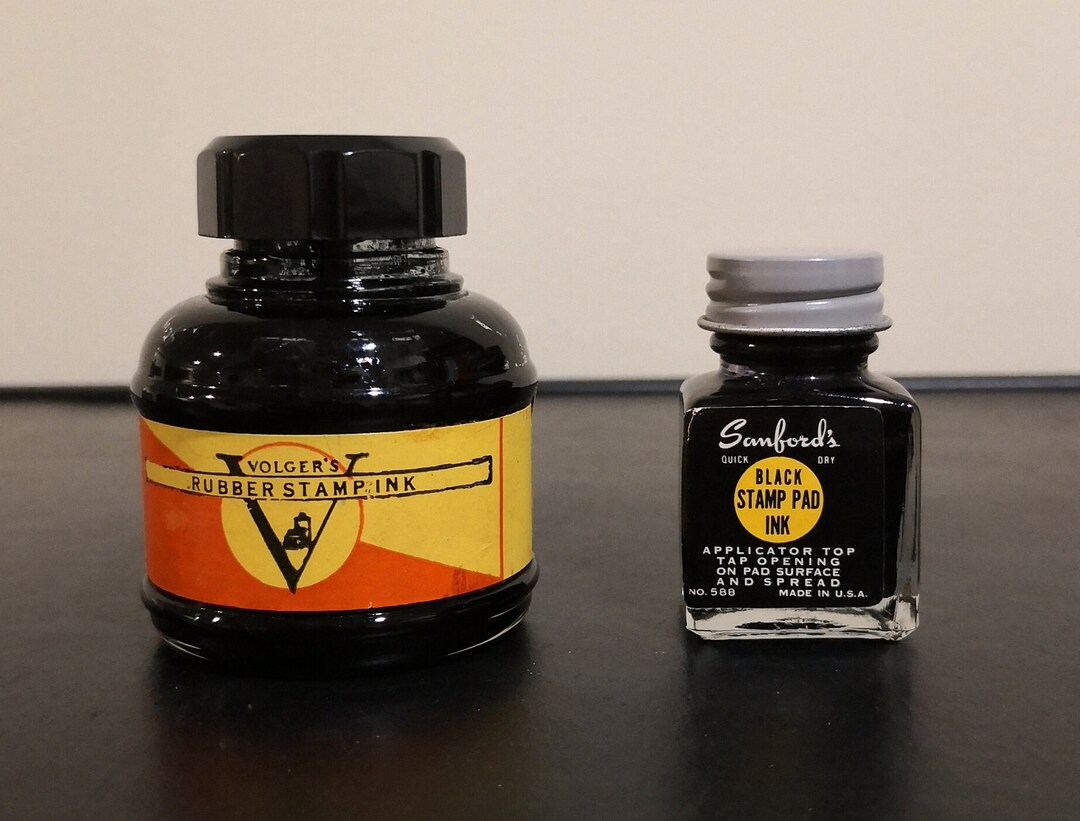 Vintage Volger's Rubber Stamp Ink and San Ford's Bank Stamp Ink 391A - Etsy