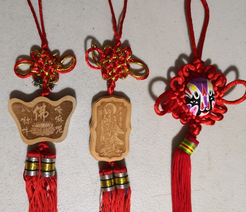 Vintage Chinese Knot Tassel Lucky Knot Tassels Red Charms Hand Made Lot ...
