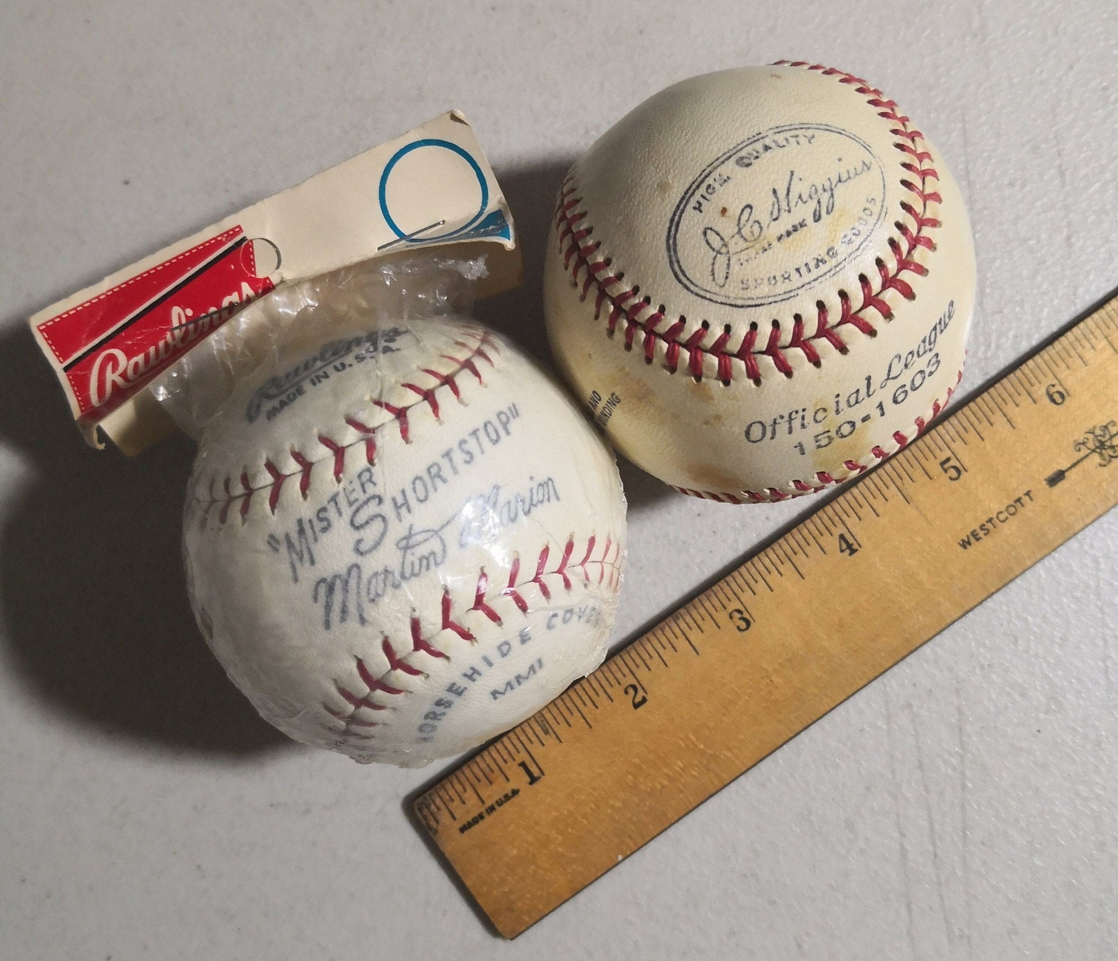 Vintage 1950s/60s mister Shortstop Martin Marion Rawlings Baseball NOS ...