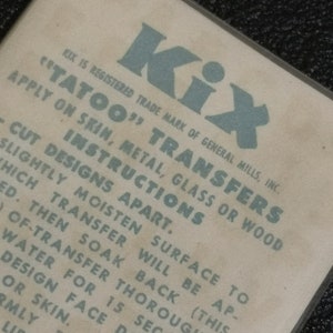 Vintage Kix Tattoos W/military Aircraft, American Birds & Alphabet ...