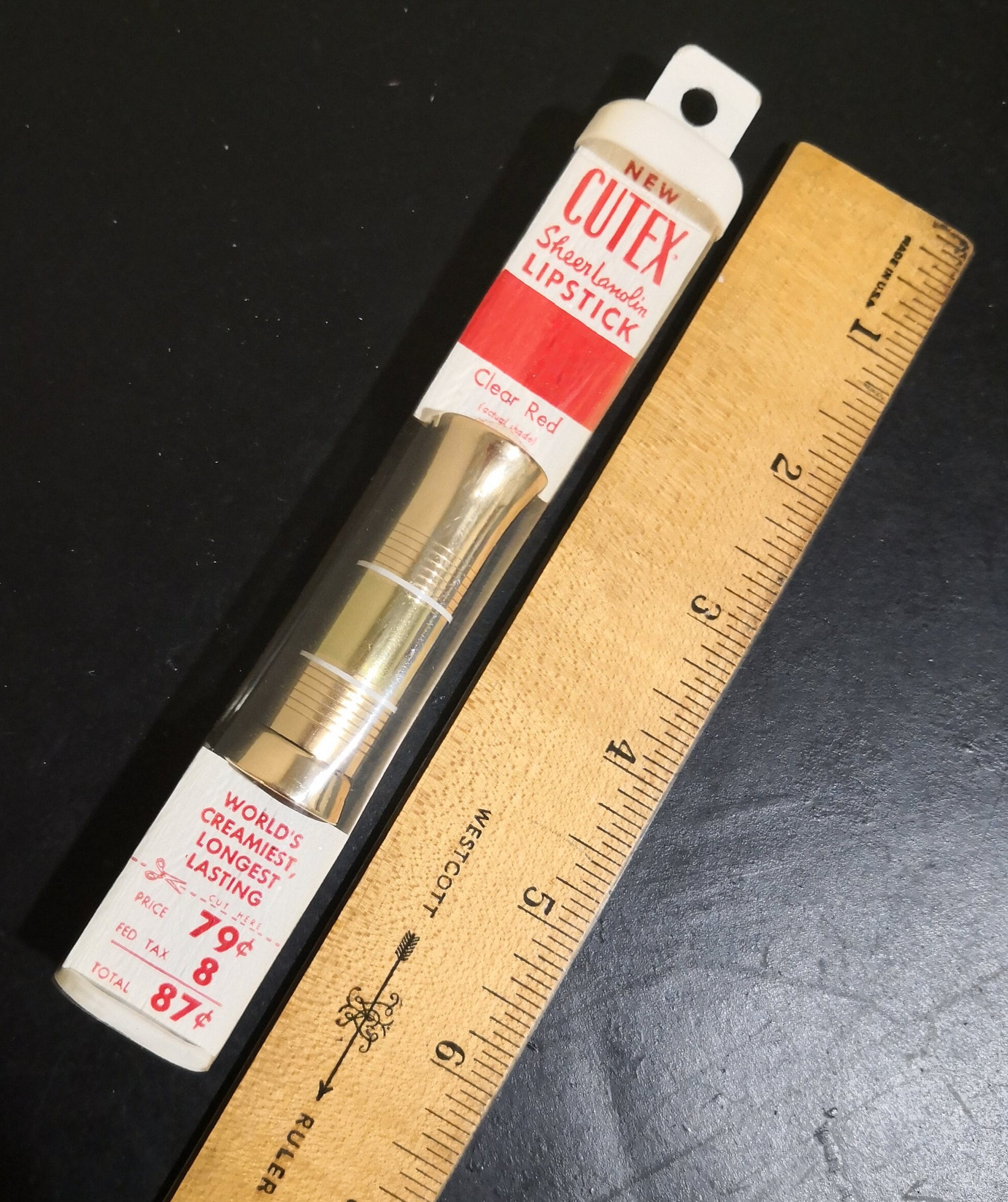 Vintage 1950s Cutex Sheen Landin Lipstick Clear Red NOS Rare -- 168A - Etsy
