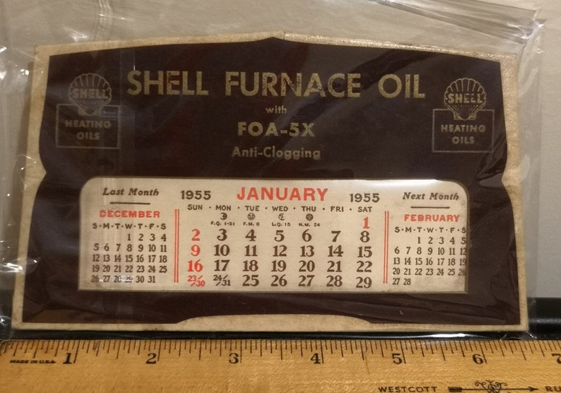 Vintage 1955 Advertising Table Calendar NOS -- 818A - Etsy