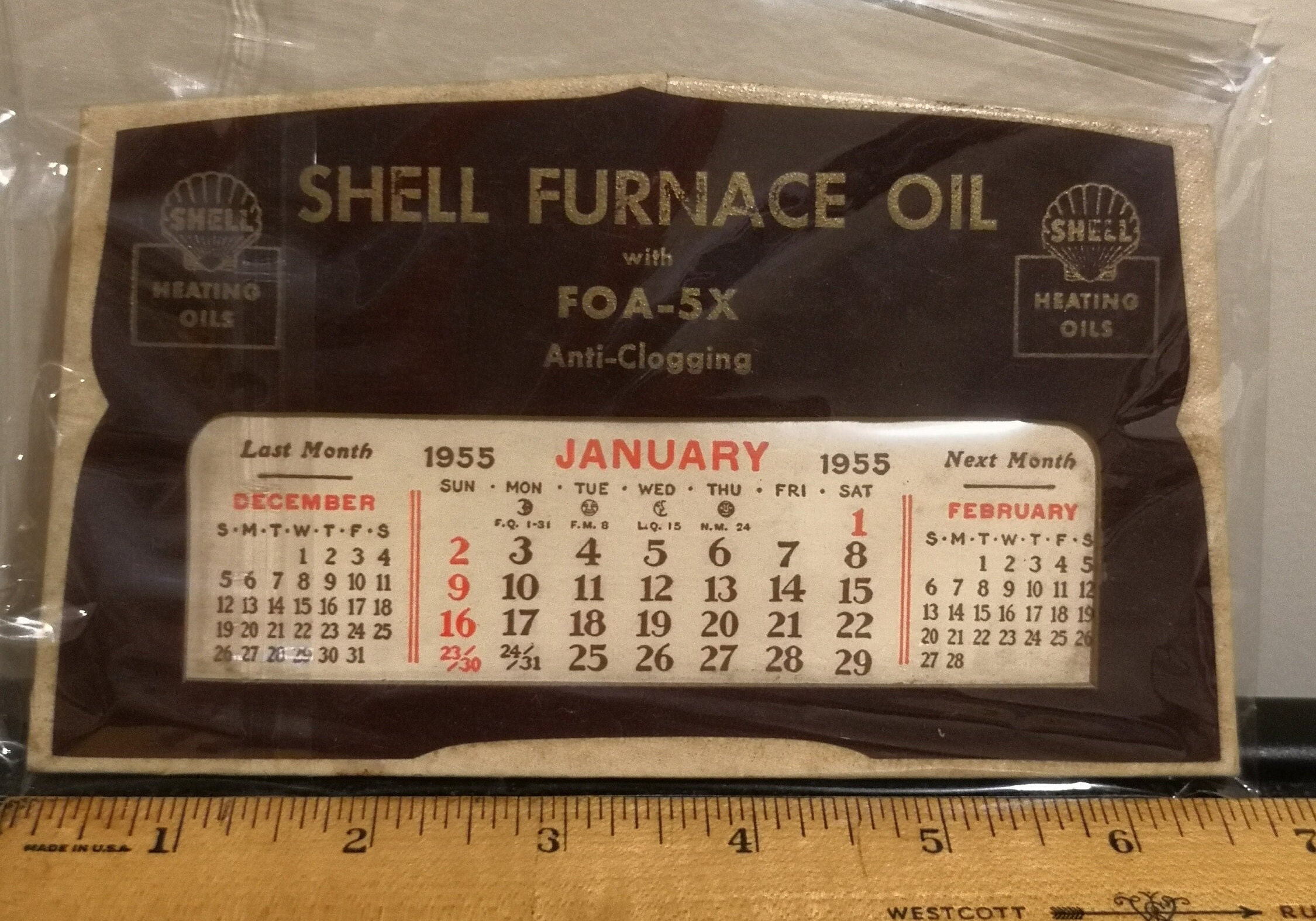 Vintage 1955 Advertising Table Calendar NOS -- 818A - Etsy