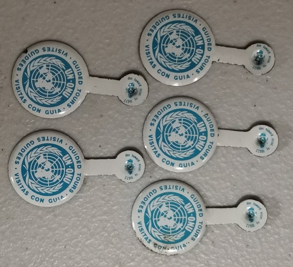1960s United Nations Guided Tour Pin Badge lot of 5 N… - Gem