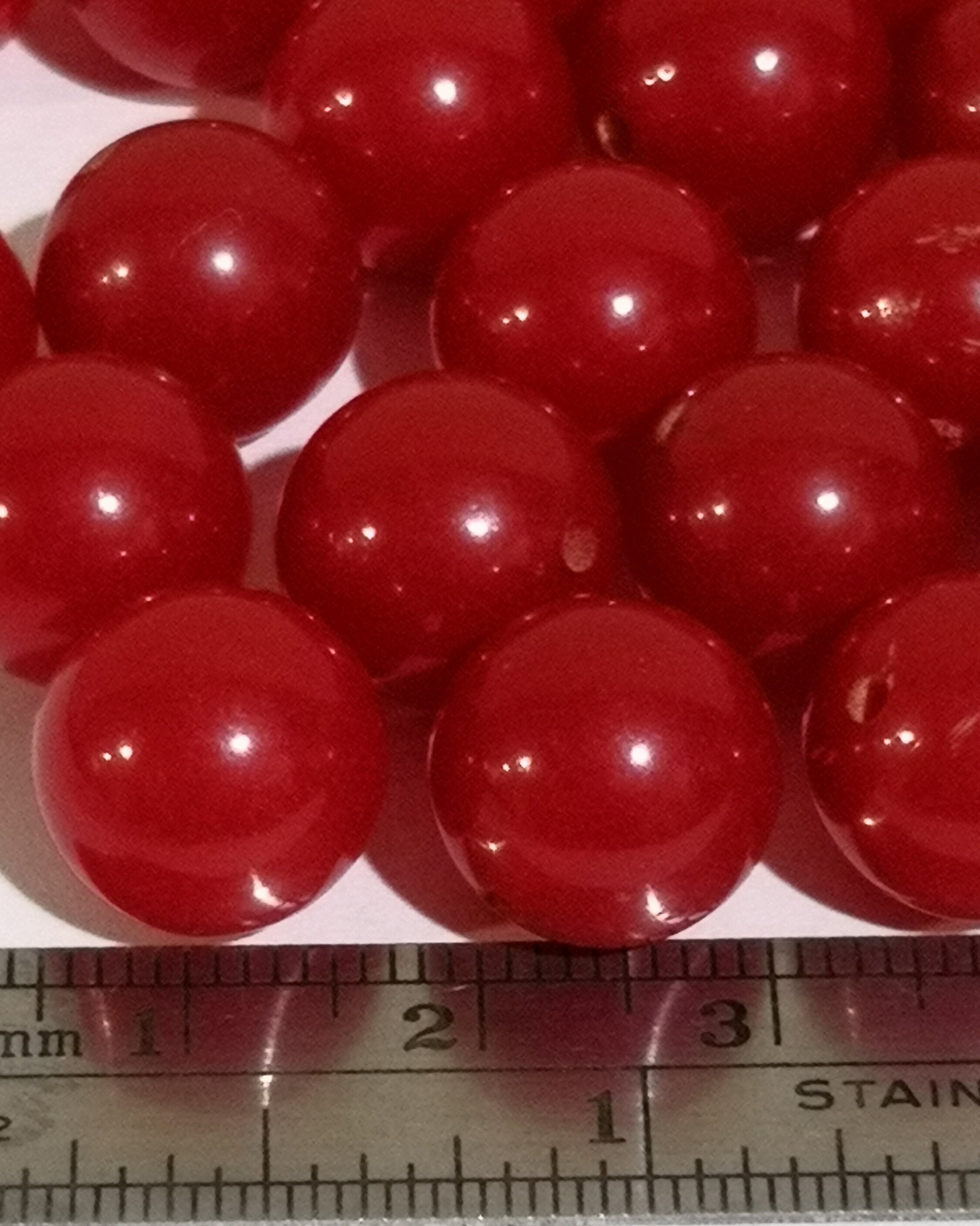Vintage 1940s Estate Found 12mm Cherry Red Loose Bakelite Tested Rare ...