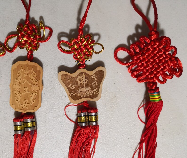 Vintage Chinese Knot Tassel Lucky Knot Tassels Red Charms Hand Made Lot ...