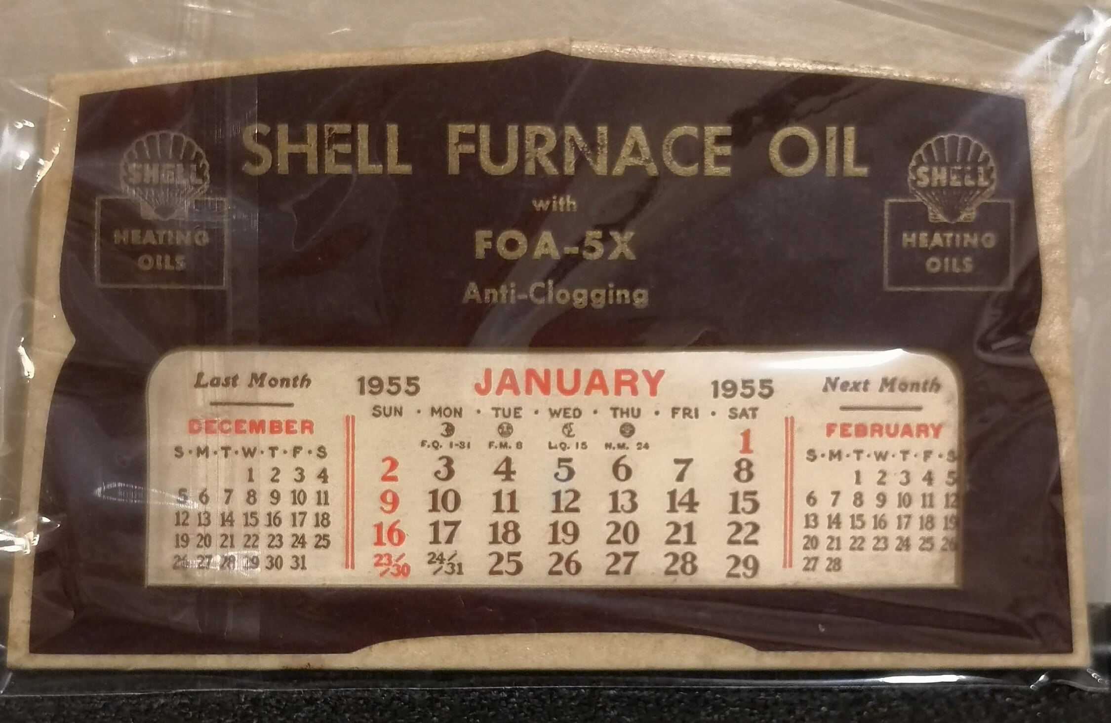 Vintage 1955 Advertising Table Calendar NOS -- 818A - Etsy