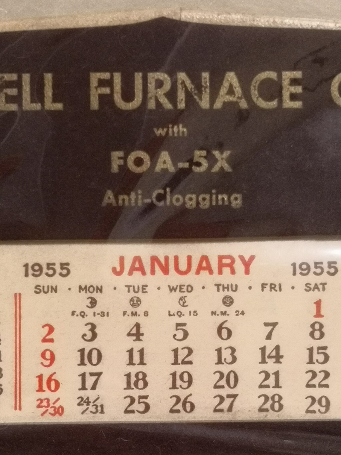 Vintage 1955 Advertising Table Calendar NOS -- 818A - Etsy