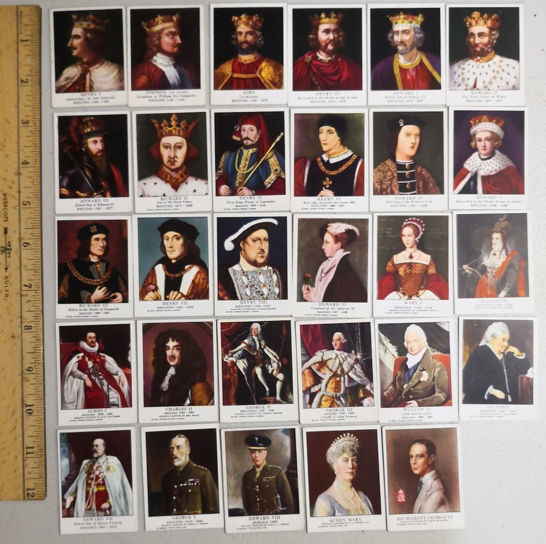 Vintage Tareyton Cigarette Card Corktip English Royalty King Lot of 29 ...