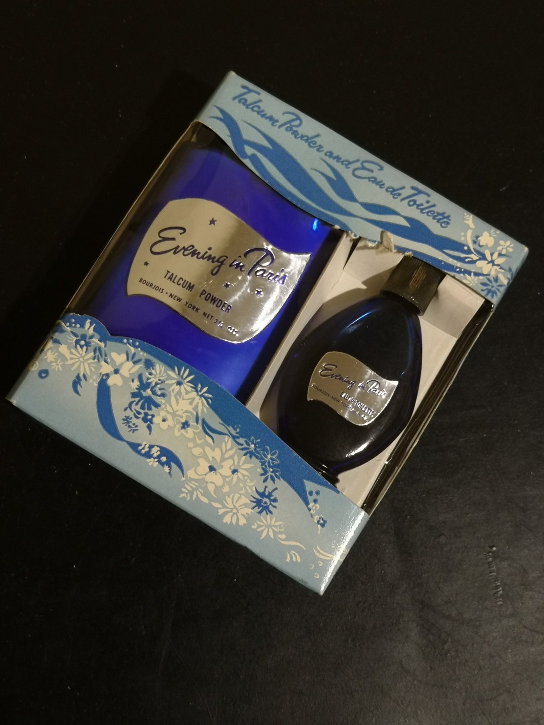 Vintage Bourjois Eau De Toilette & Talcum Powder Gift Set Rare -- 252A ...