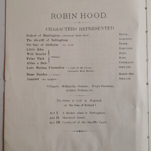 Robin Hood: A Comic Opera in Three Acts Libretto by Harry B. Smith ...