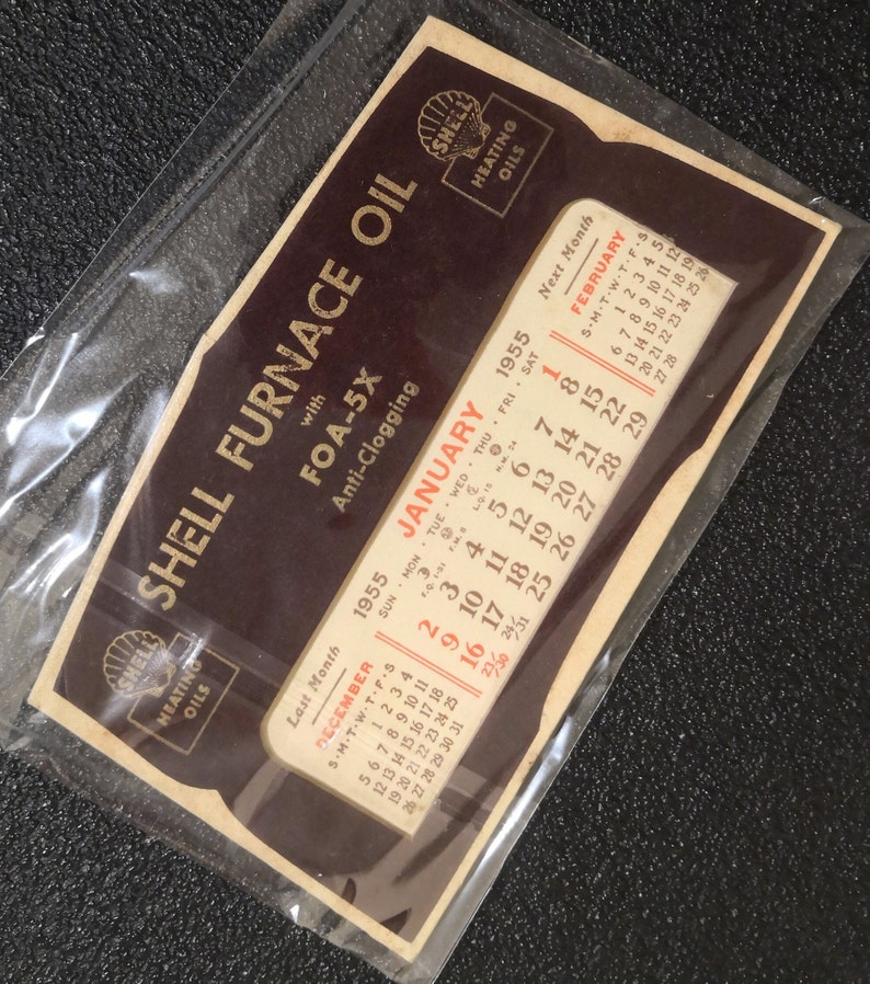 Vintage 1955 Advertising Table Calendar NOS -- 818A - Etsy