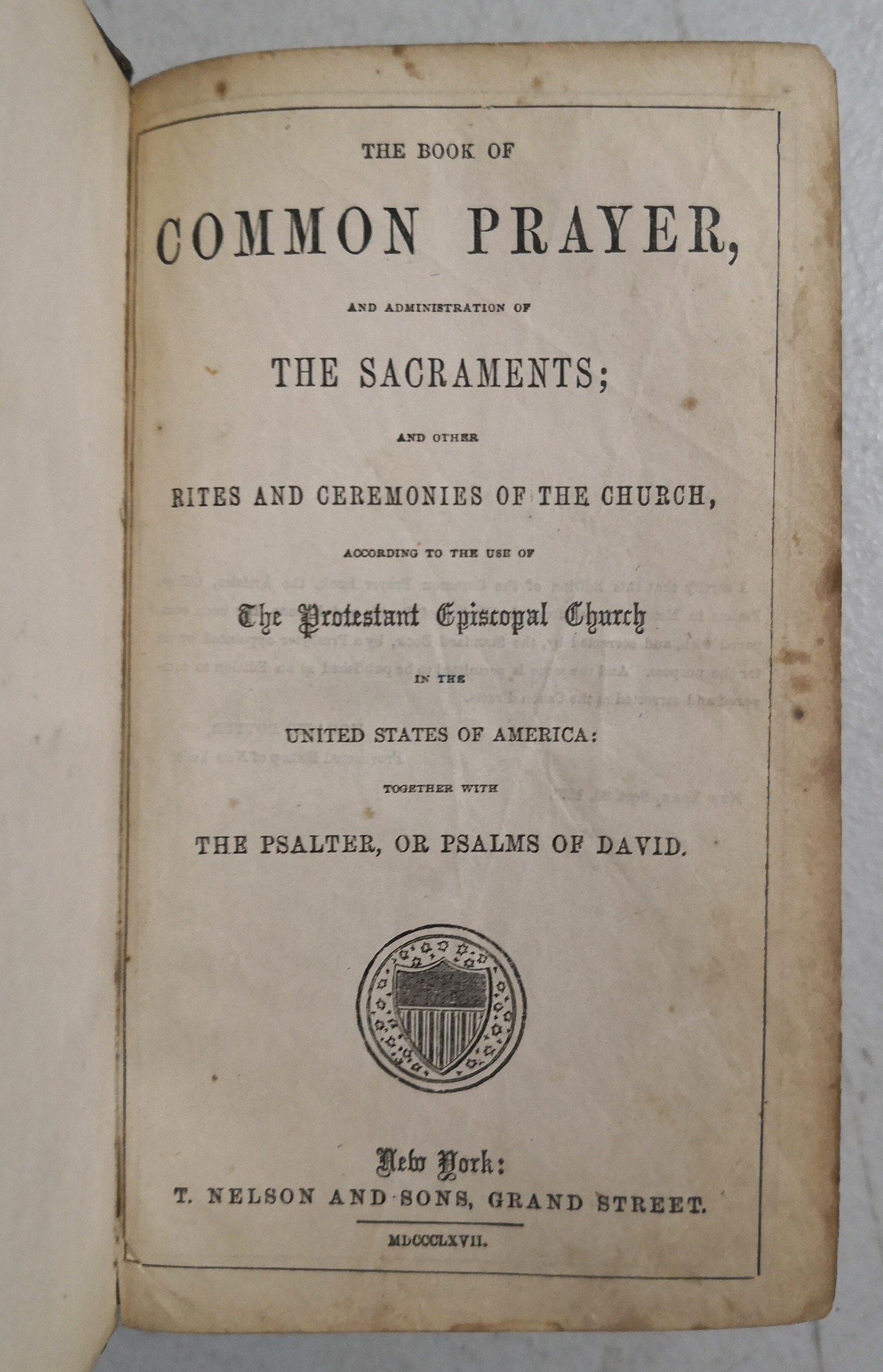 Antique 1857 the Book of Common Prayer and Administration of the ...