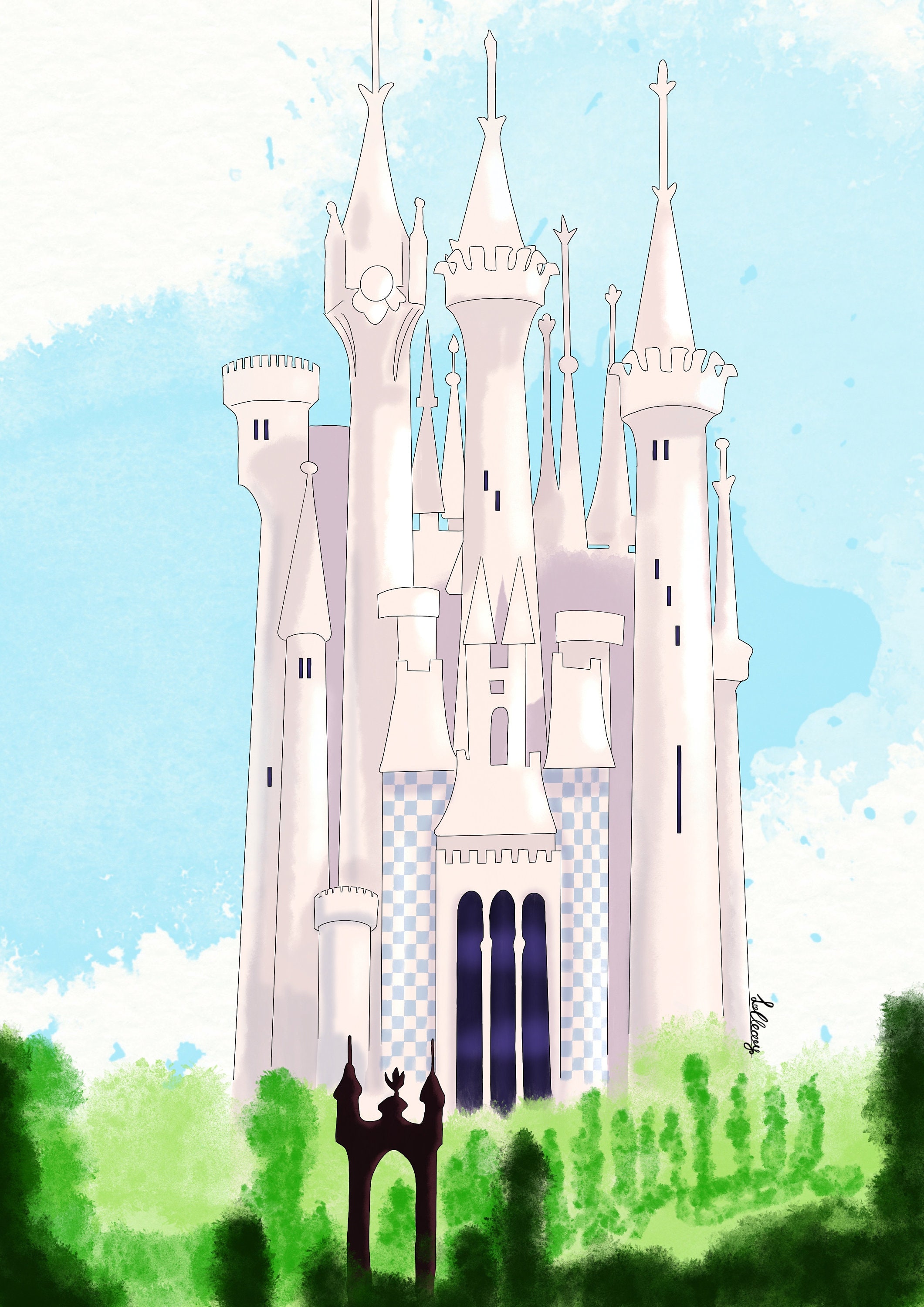 Disney Cinderellas Castle Cartoon