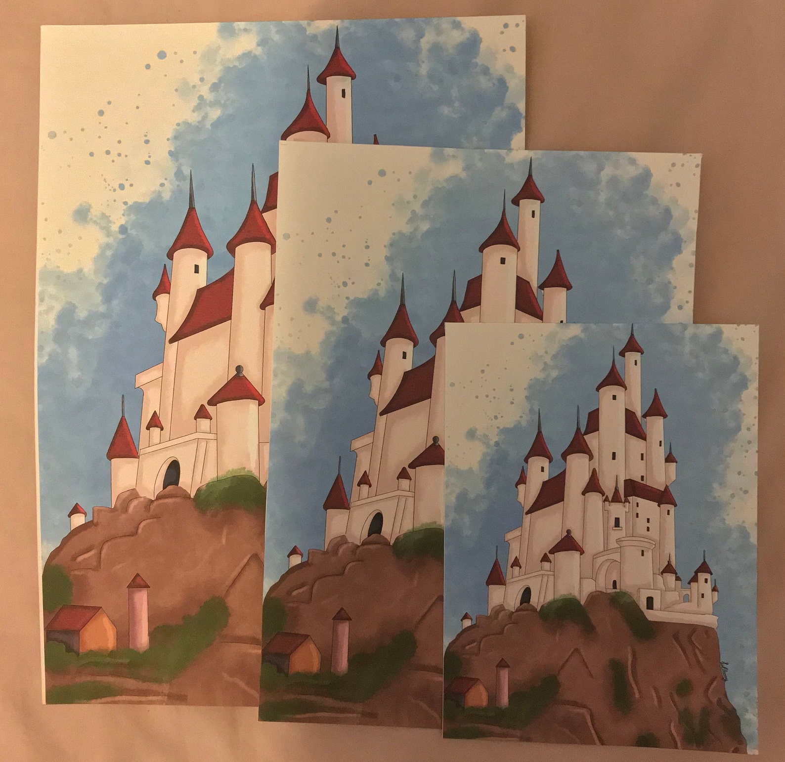 Disney Snow White and the 7 Dwarfs the Queen's Castle Disney Art ...