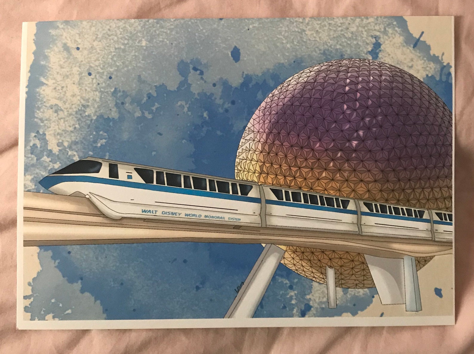 Disneyworld Epcot Center Spaceship Earth at Night With - Etsy