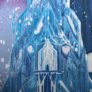 Disney Frozen Elsa's Ice Palace Disney Art Illustration Watercolor ...