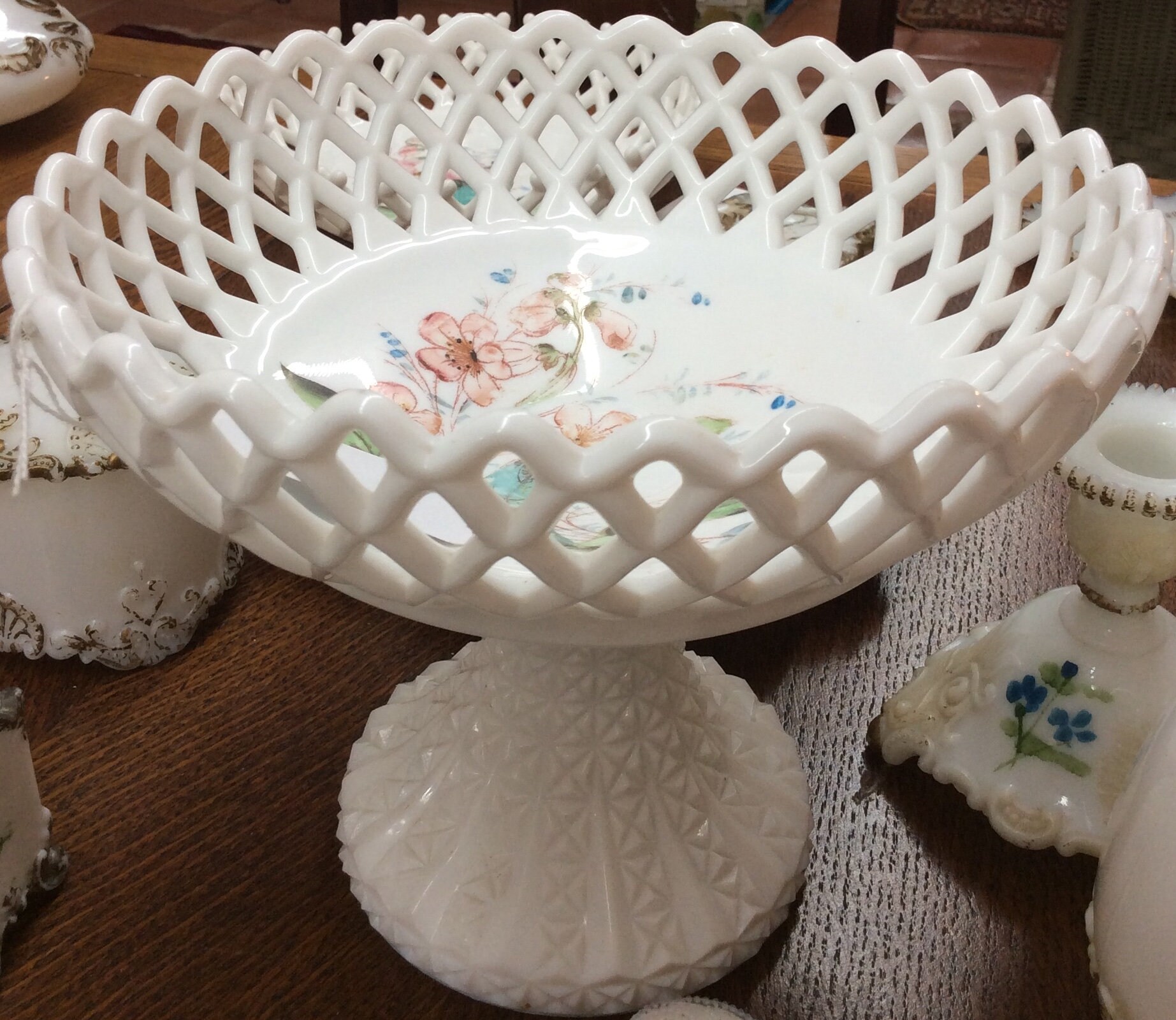 Milk Glass Compote - Etsy