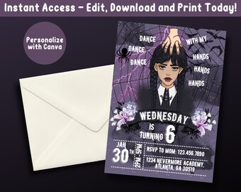Wednesday Addams Birthday Party - Etsy