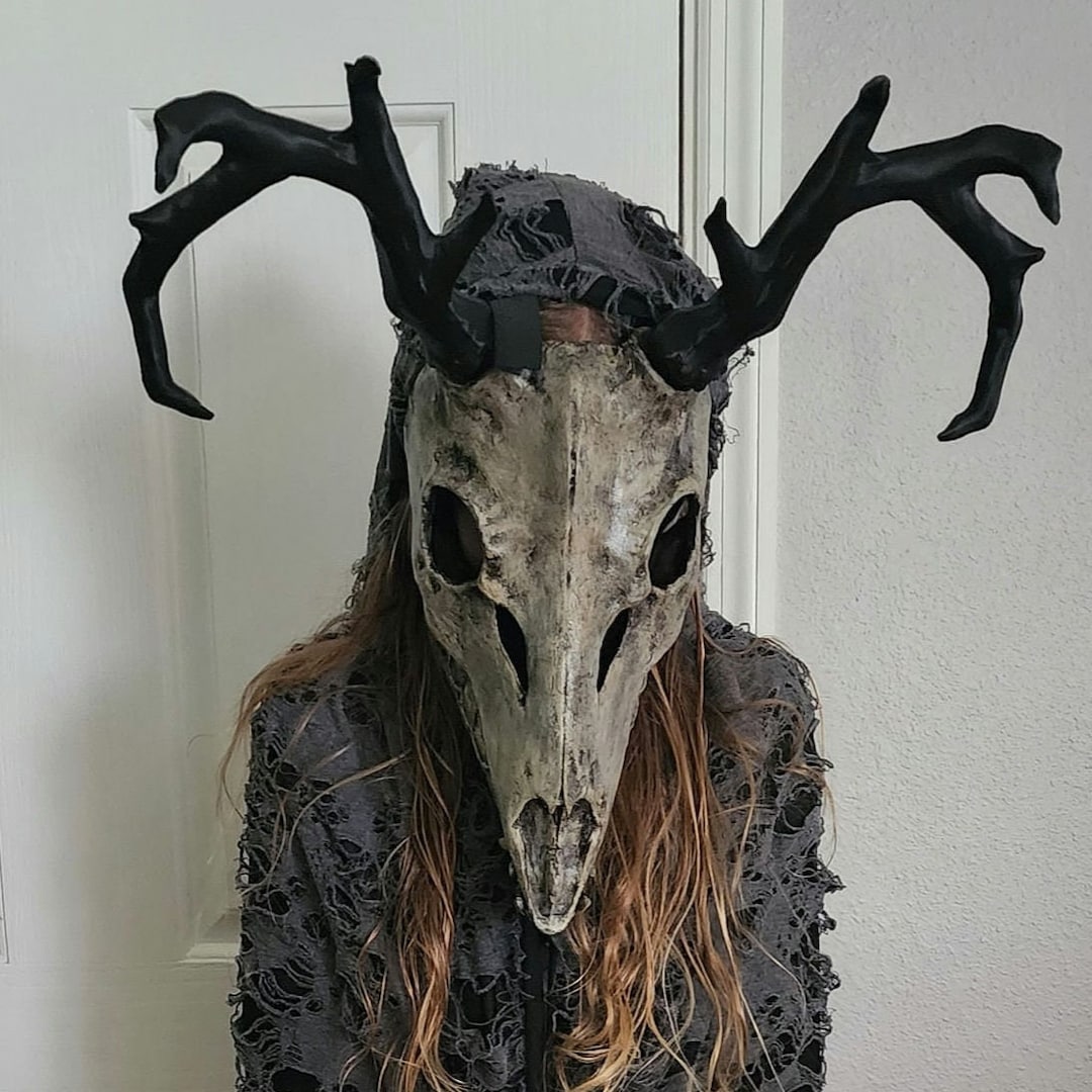 Tiny Wendigo Mask Wicked Horns - Etsy
