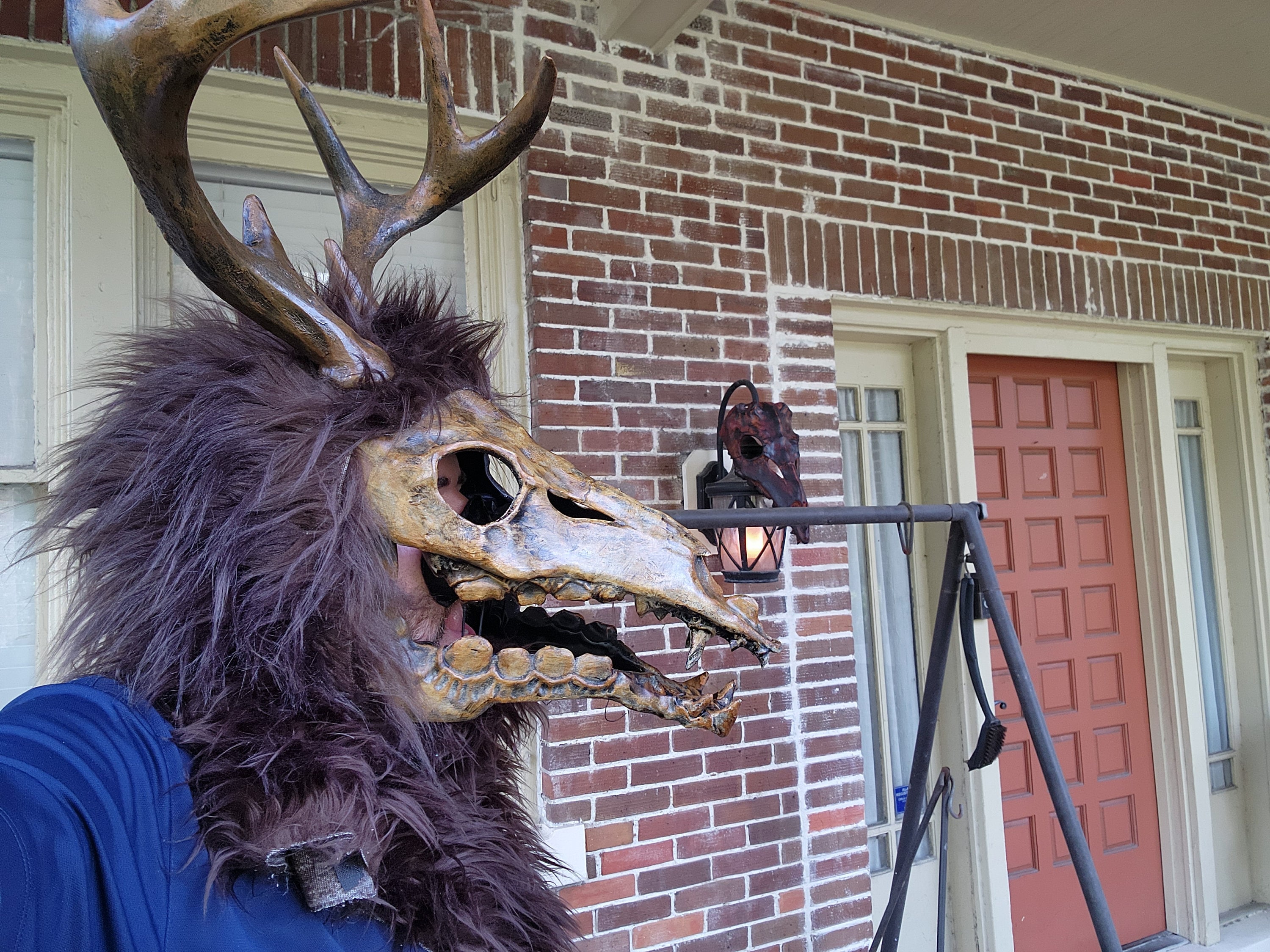 Wendigo Mask With Fur - Etsy