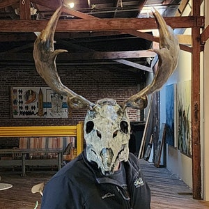 Wendigo Mask With Elk Horns - Etsy