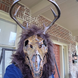 Wendigo Mask With Fur - Etsy
