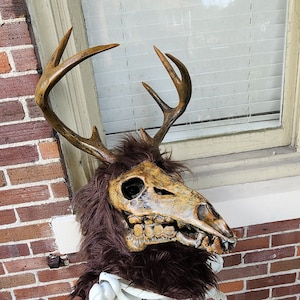 Wendigo Mask With Fur - Etsy