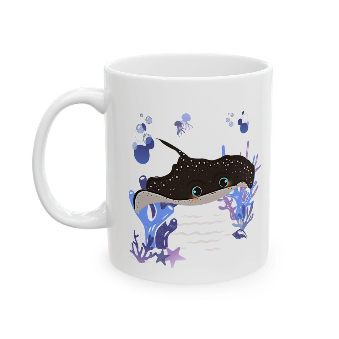 Manta Ray and Coral Crustaceancore Ceramic Mug 11oz - Etsy