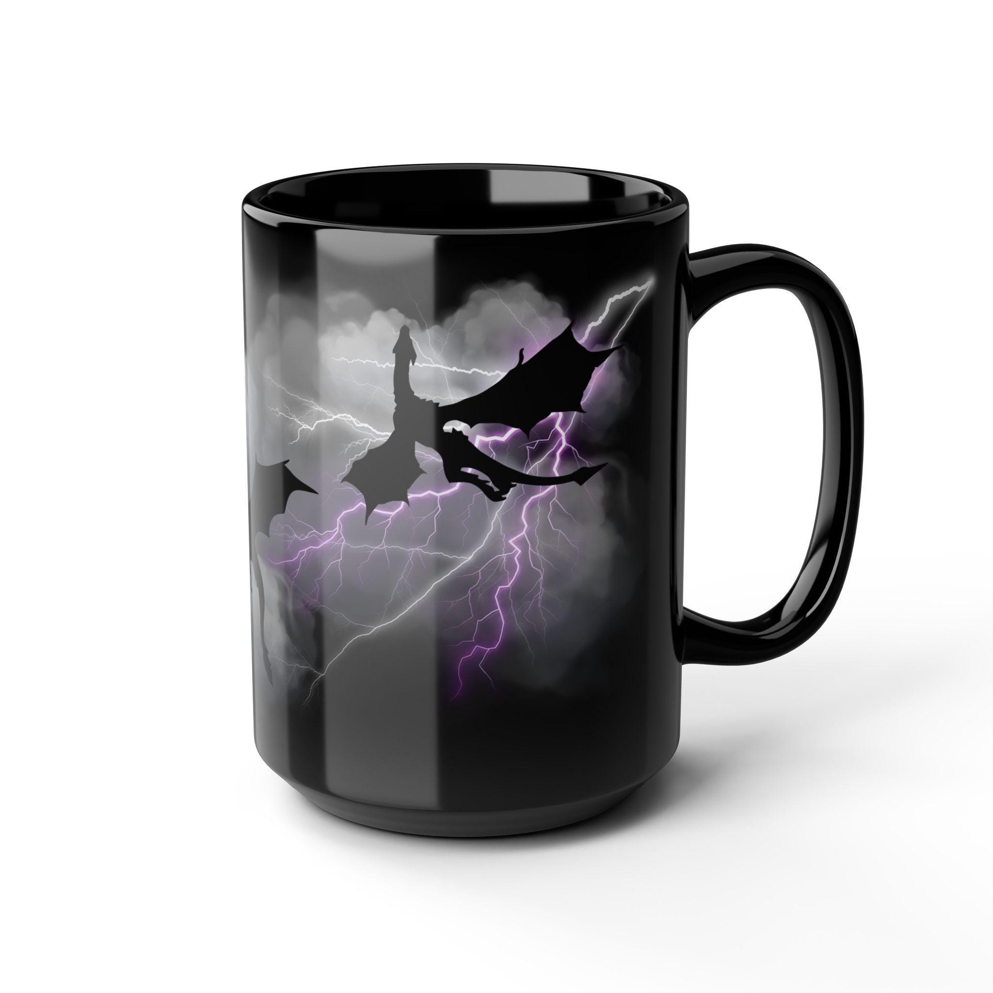 Dragon Mug, Purple Lightning Design, Coffee Cup, Tea Mug, Gift for ...
