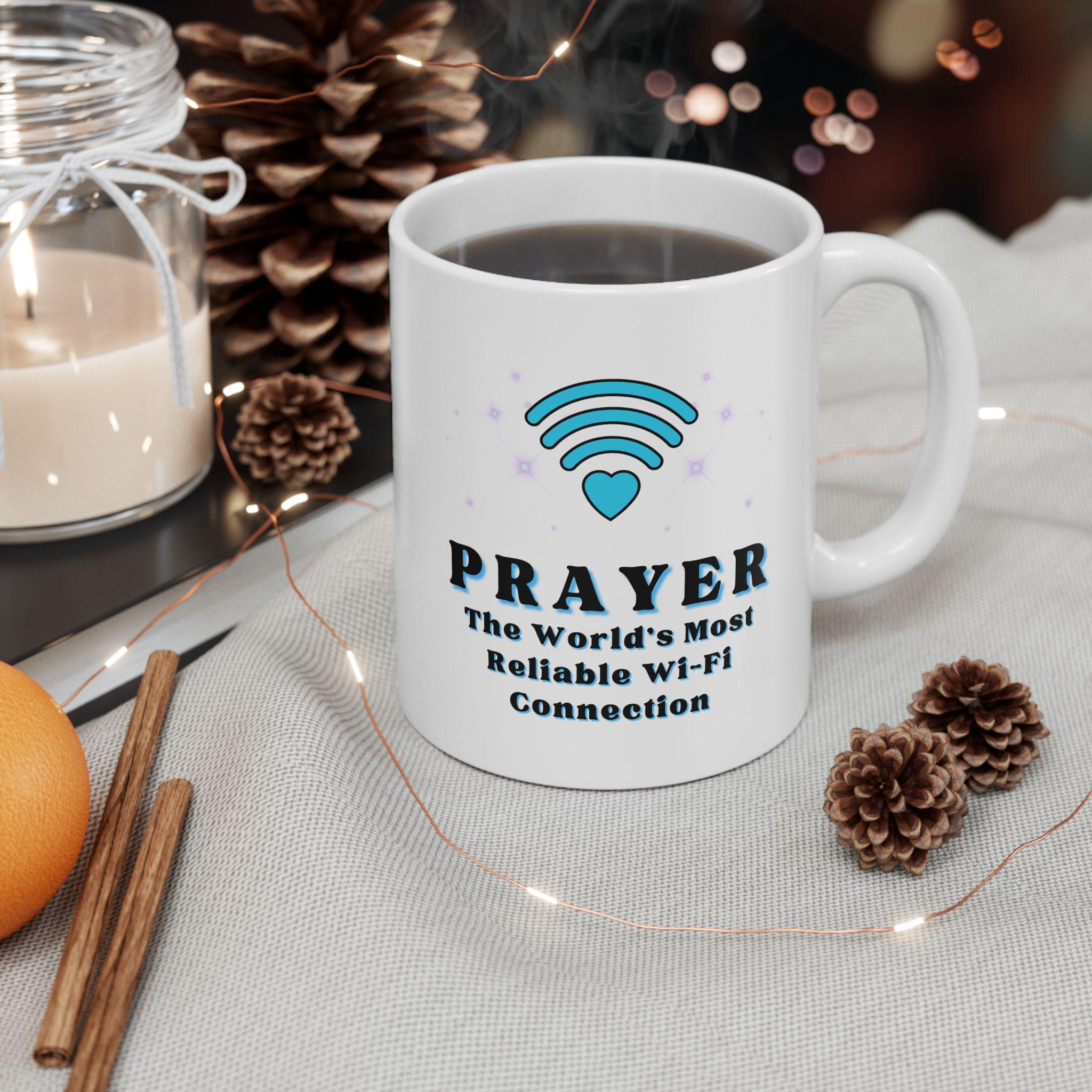 Funny Prayer Mug, Prayer Wifi, Praying Gift, Catholic Christian Coffee ...